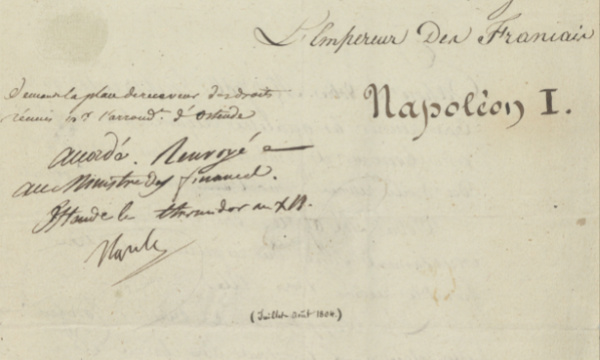 Napoleon Signed Document Charlemagne Tours Kingdom | Raab