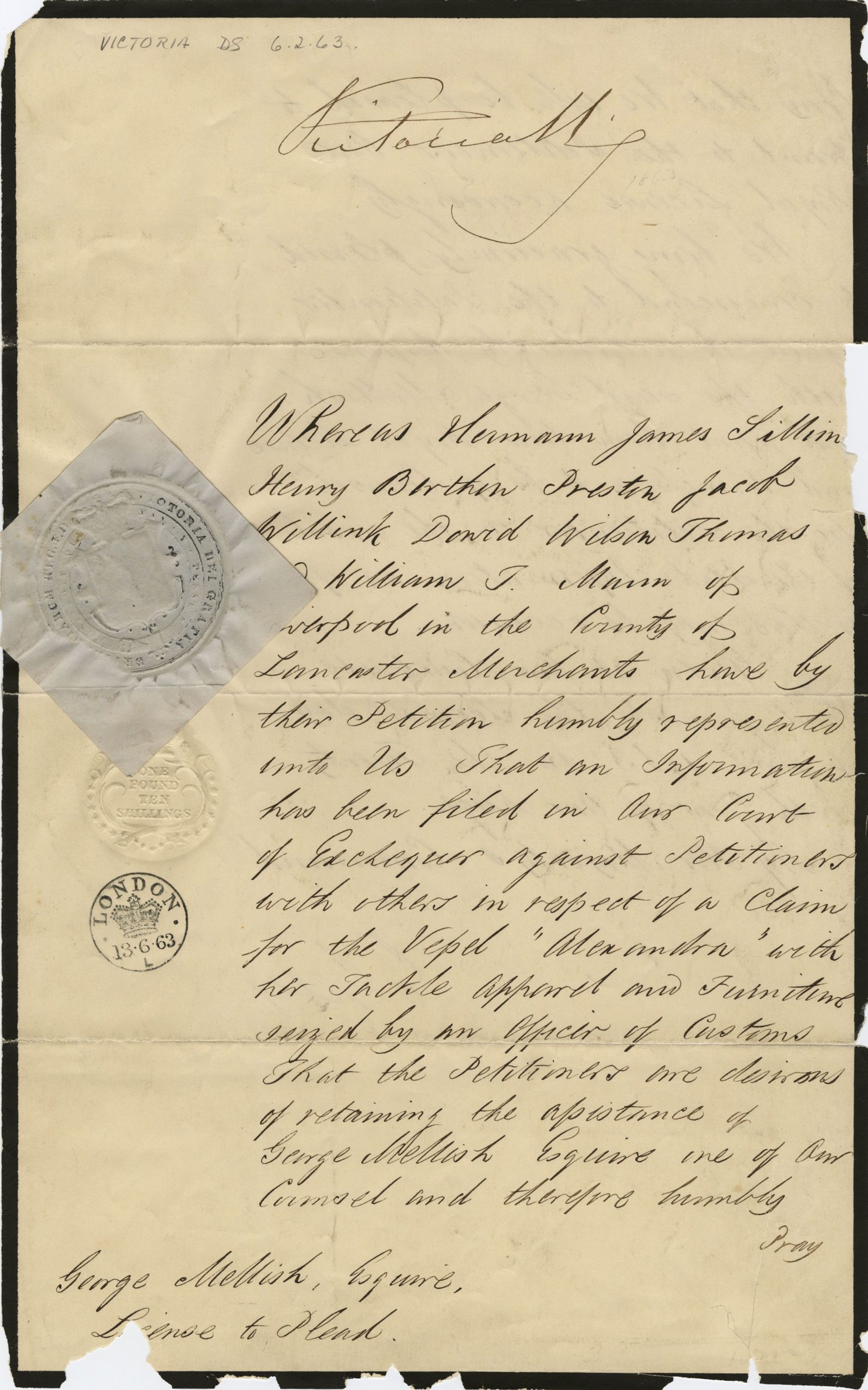 Queen Victoria Signed Civil War Document | The Raab Collection