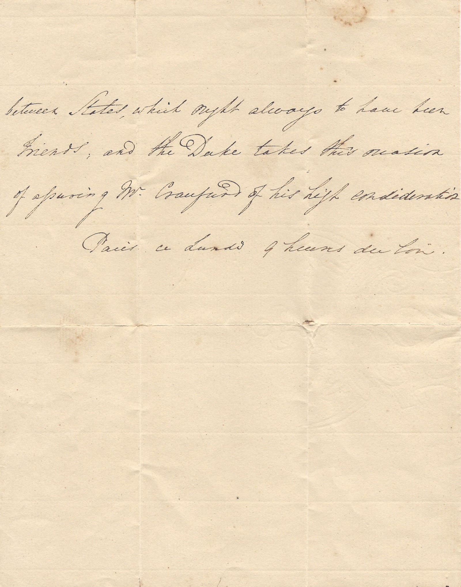 Duke of Wellington Signed Letter War of 1812 End | Raab