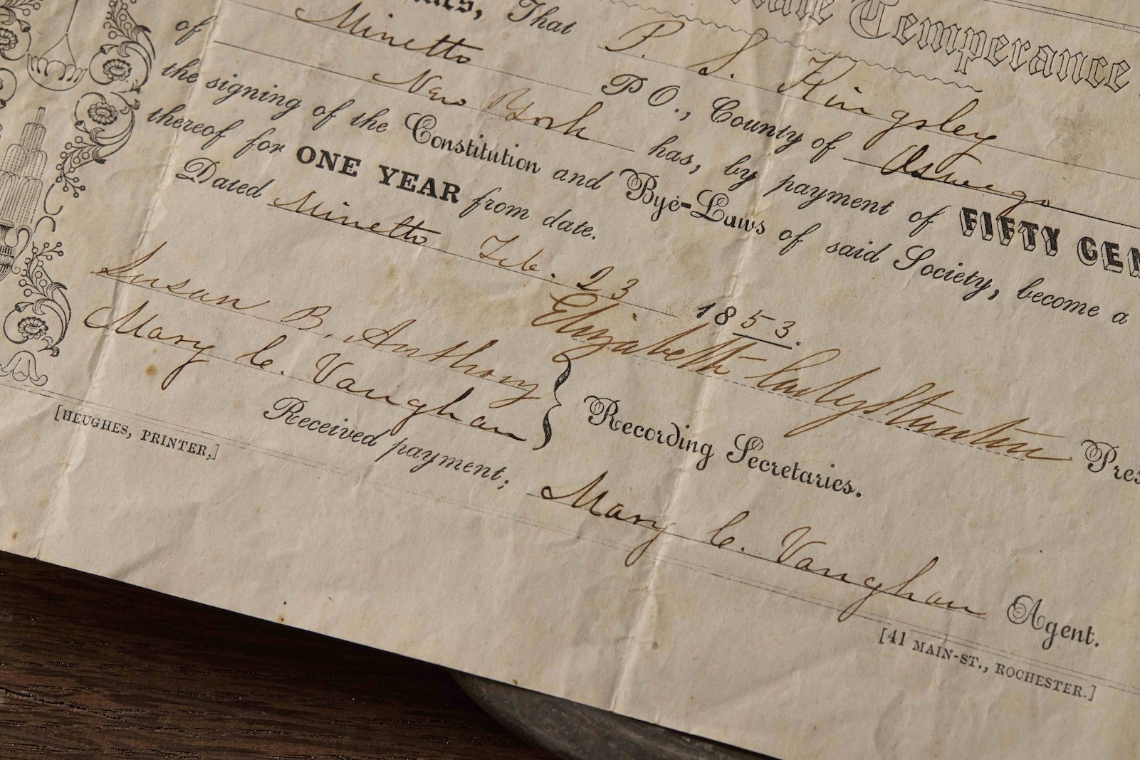 Raab in the Press: Susan B. Anthony's Hometown Paper