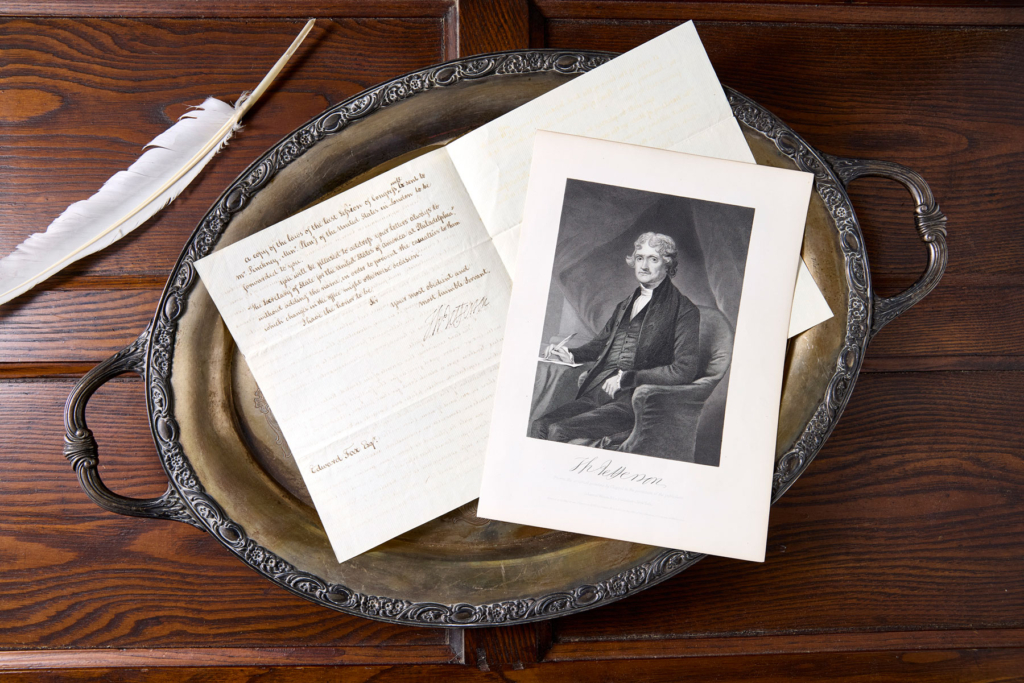 Thomas Jefferson Signed Letter Neutrality Instructions | Raab